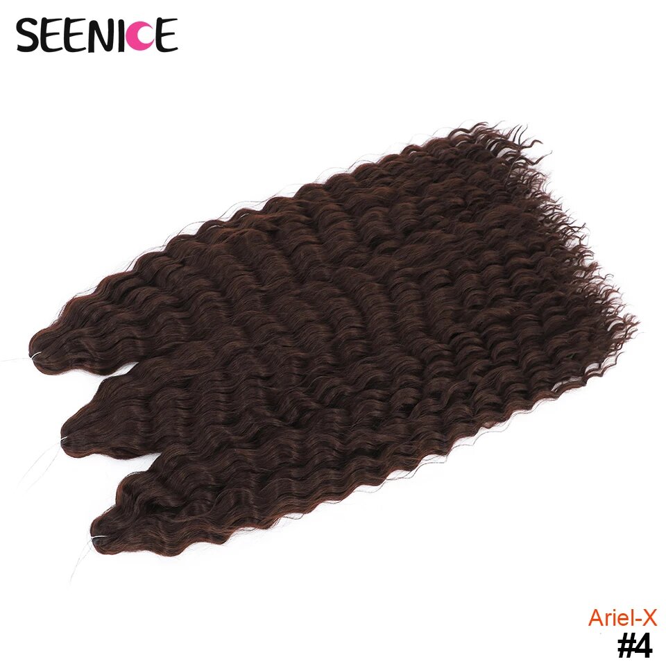 Синтетические волосы SEENICE Ariel Curl Water Wave Twist 50 пучков 30inches-75cm, 3 шт./лот, # 4