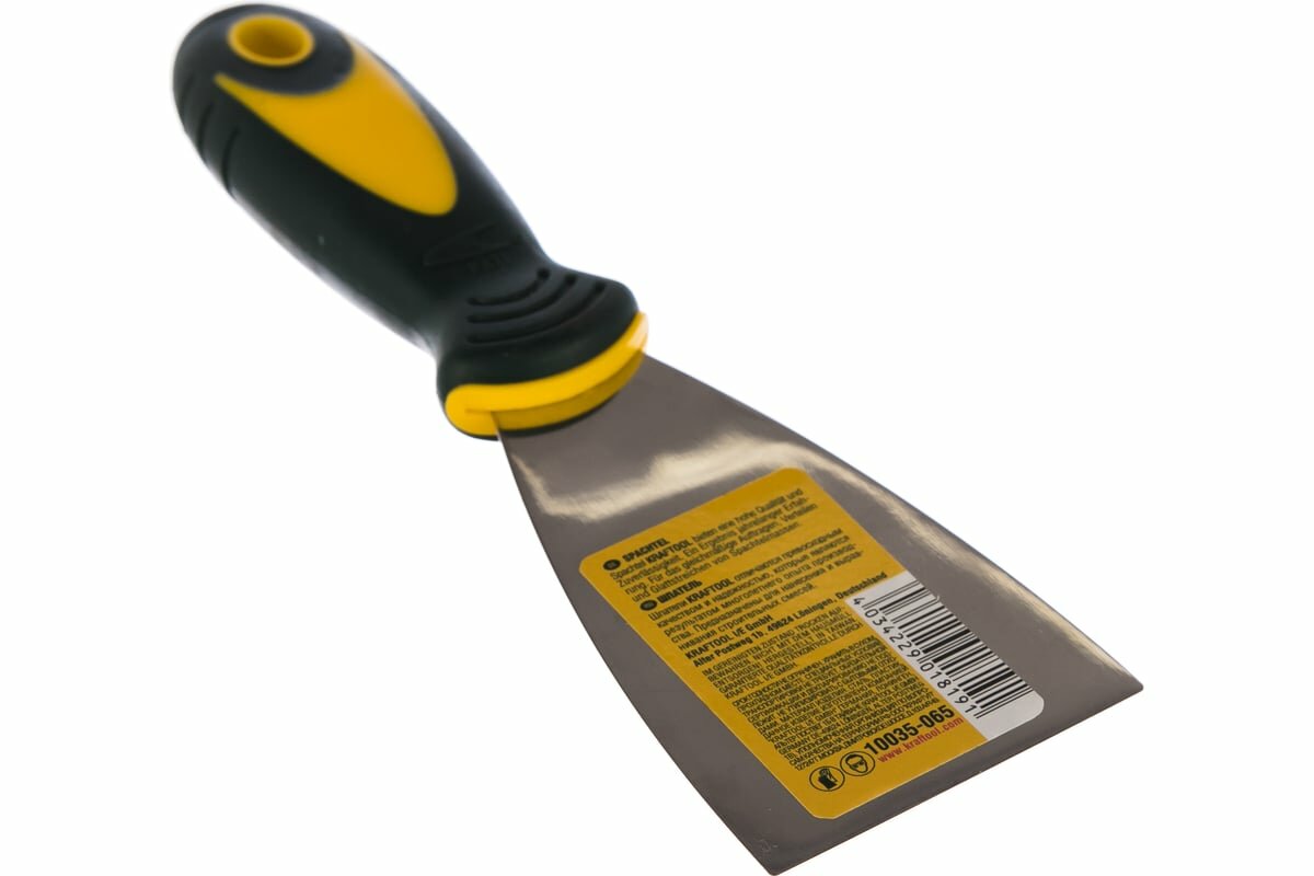 KRAFTOOL шпательная лопатка 65 мм с двухкомпонентной ручкой 10035-065 для отделки