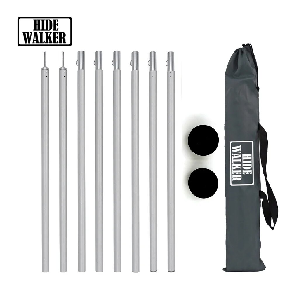 HIDE WALKER Регулируемые алюминиевые опоры для тента 2 метра серебристые Серый, SV with 2 balls
