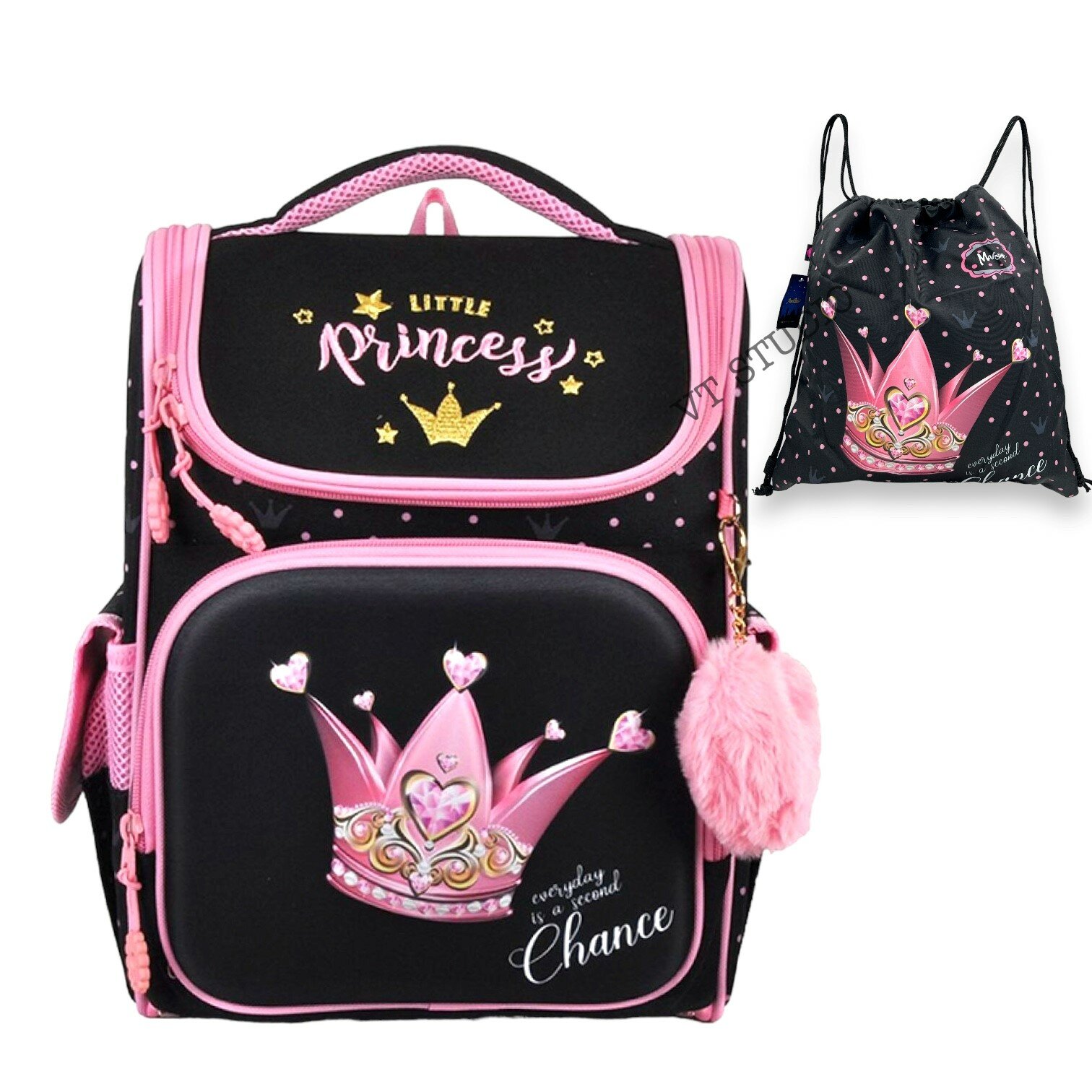 Школьный ранец ортопедический Maksimm для начальной школы девочки M755+ мешок для обуви