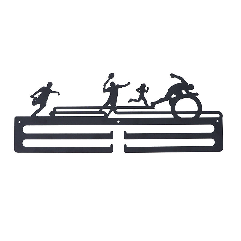 Горячая продажа держателя спортивных медалей, металлическое ремесло, железное искусство, настенная стойка для медалей, крючок для хранения медалей