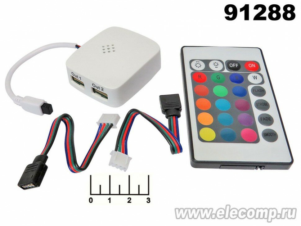 Контроллер для светодиодной ленты RGB + ПДУ 5-24V/3*4A Wi-Fi (OG-LDL26)