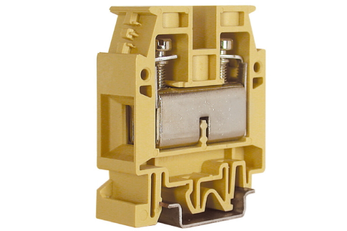 Клемма DKC винт 50мм. кв. бежевая термостойкая ZCB710 (кол-во 2 шт).