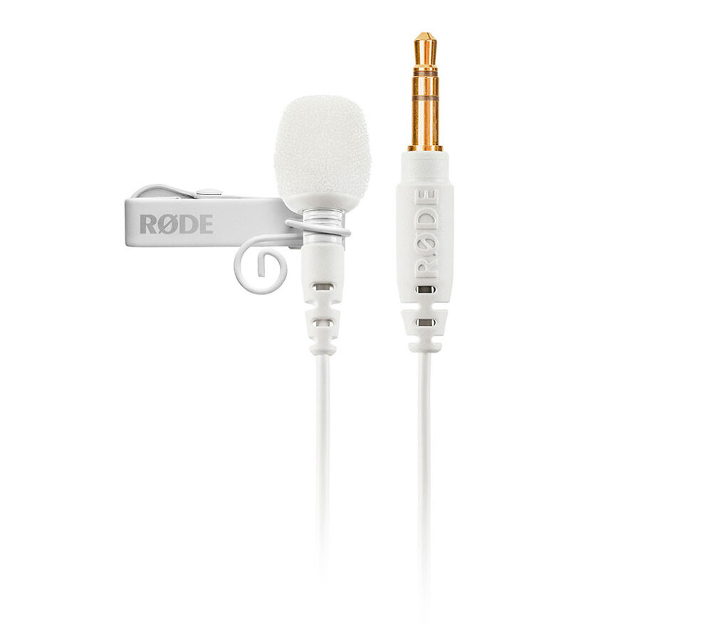 Петличный микрофон RODE Lavalier GO White, c разъёмом TRS 3,5мм, белый