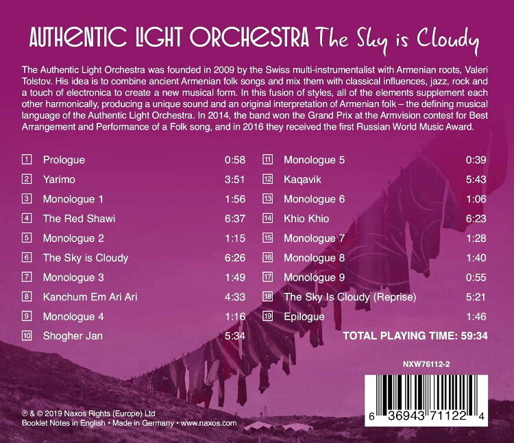Компакт-диск Authentic Light Orchestra — The Sky Is Cloudy (CD) — фото 1