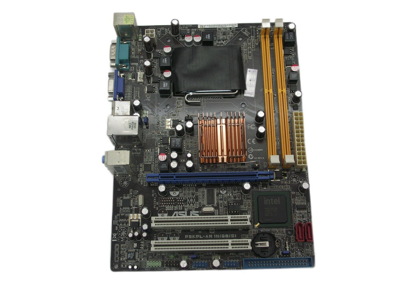 Материнская плата S-775 ASUS P5KPL-AM IN/GB/SI REV.1.03G, iG31/VGA/2xDDR2/Sb/mATX