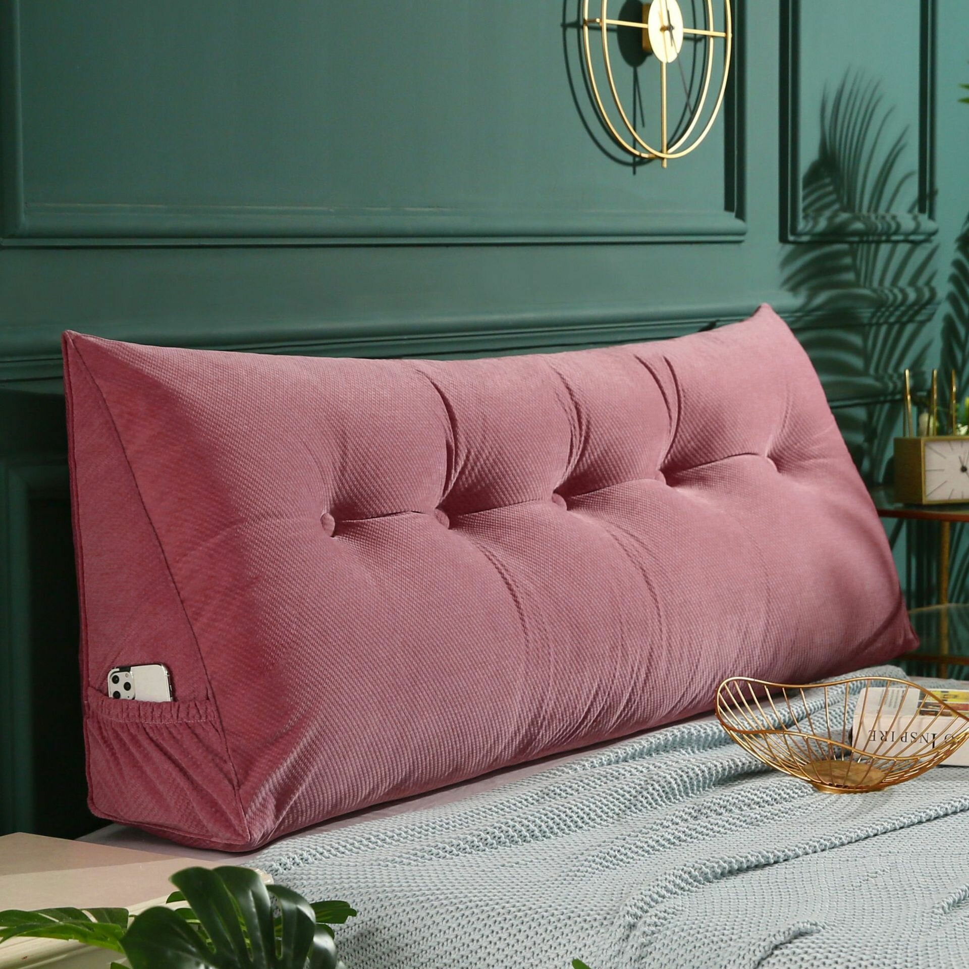 Большая подушка, трехмерный бархат, треугольник, 150 * 50 * 20 см