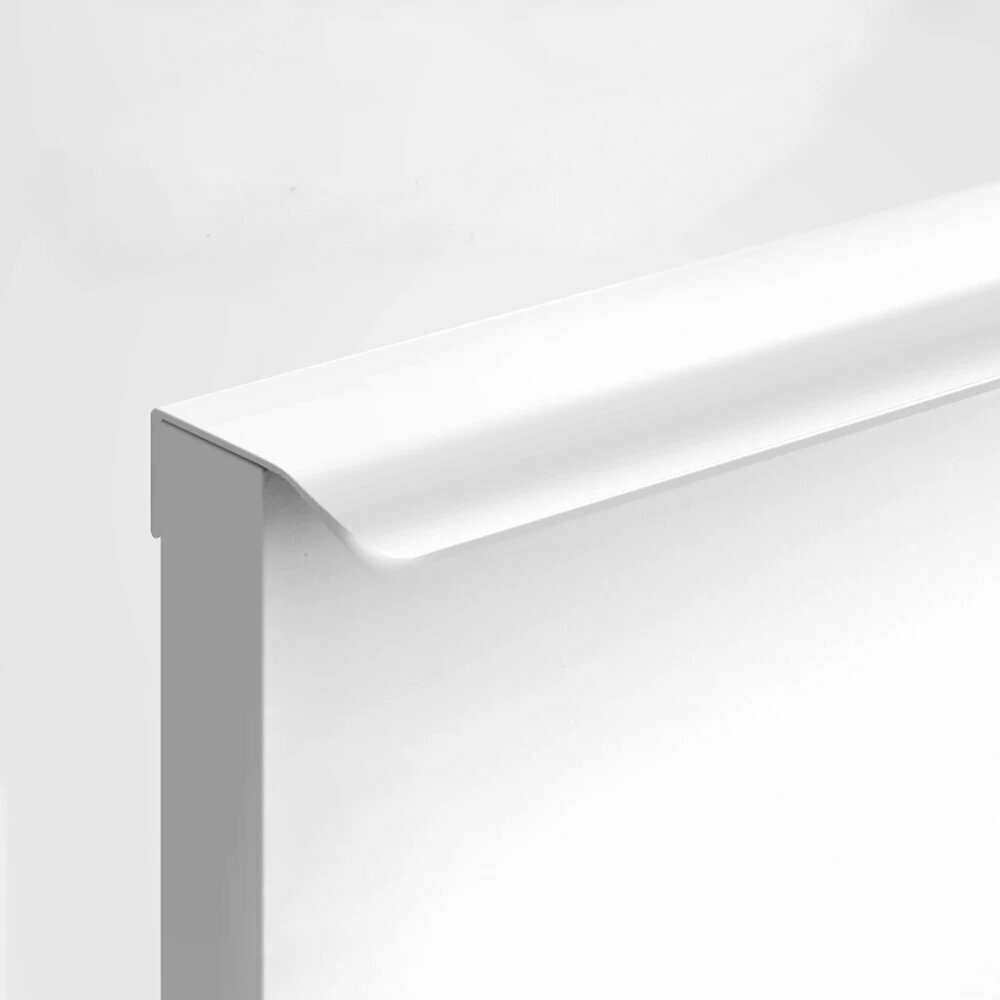 Черные скрытые ручки шкафа, дверная ручка кухонного шкафа и ручка из алюминиевого 80mm, White