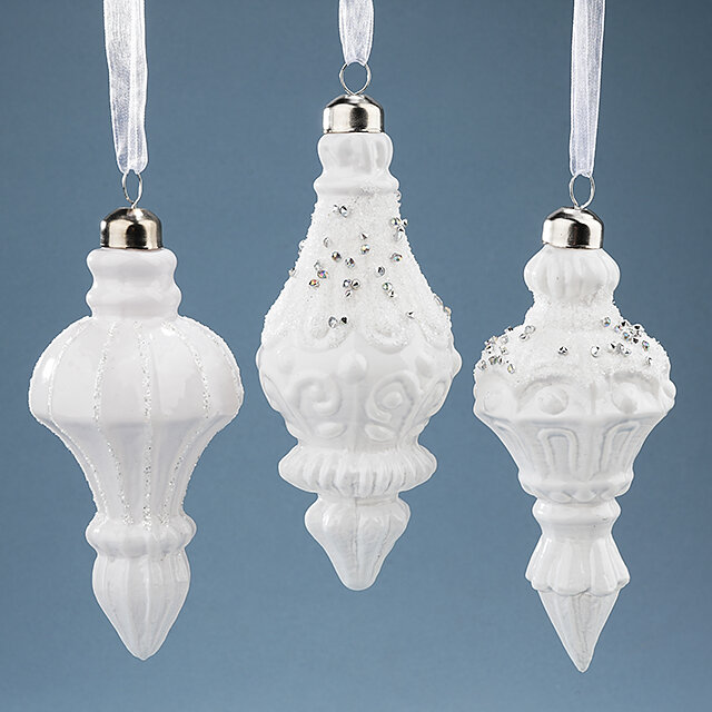 Елочные игрушки Chisano-Bergamasco 16 см, 3 шт, стекло, Winter Deco, 4060362