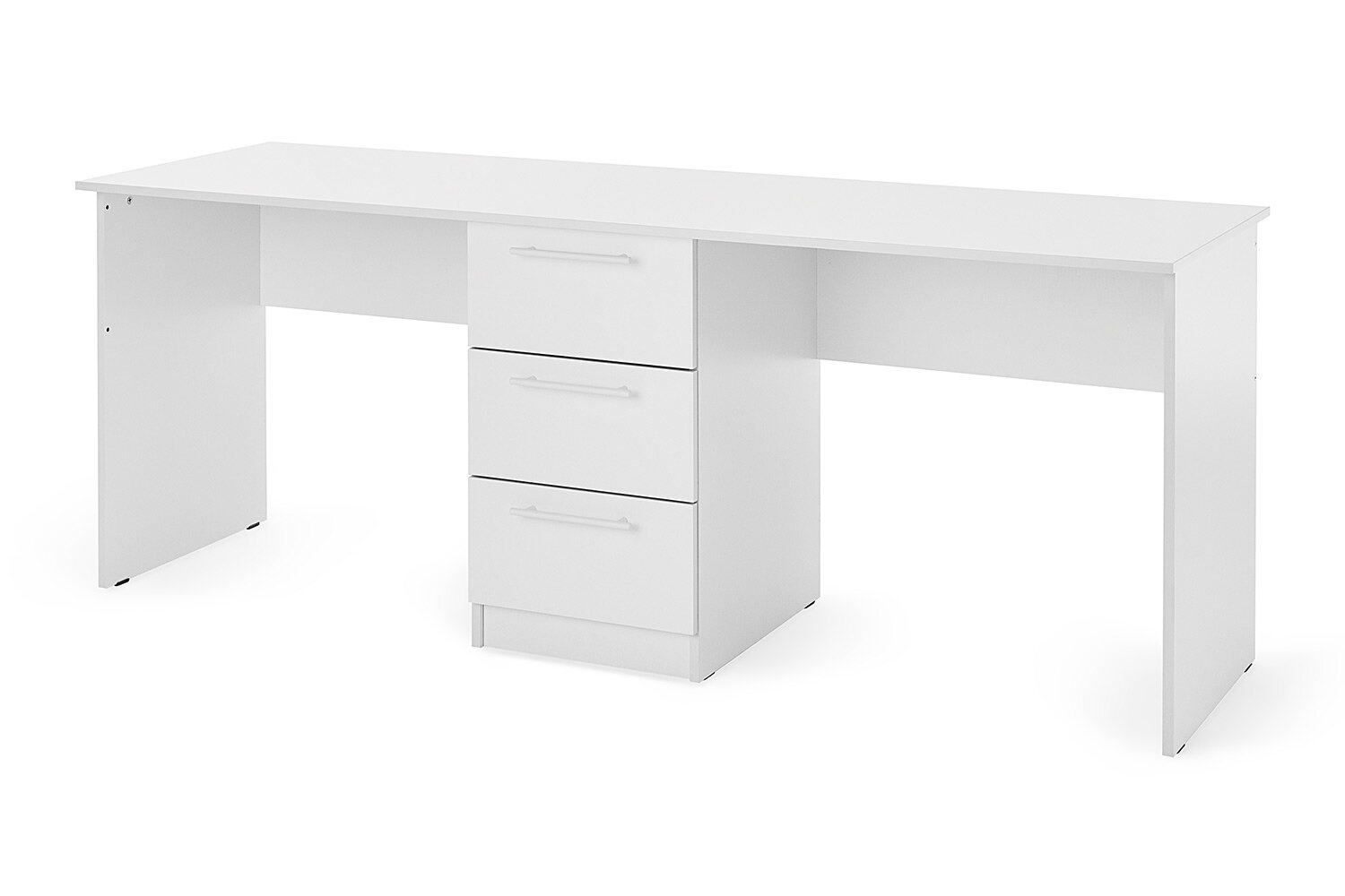 Письменный стол Акварель, 190х75х60 см, ЛДСП, с ящиками цвет белый