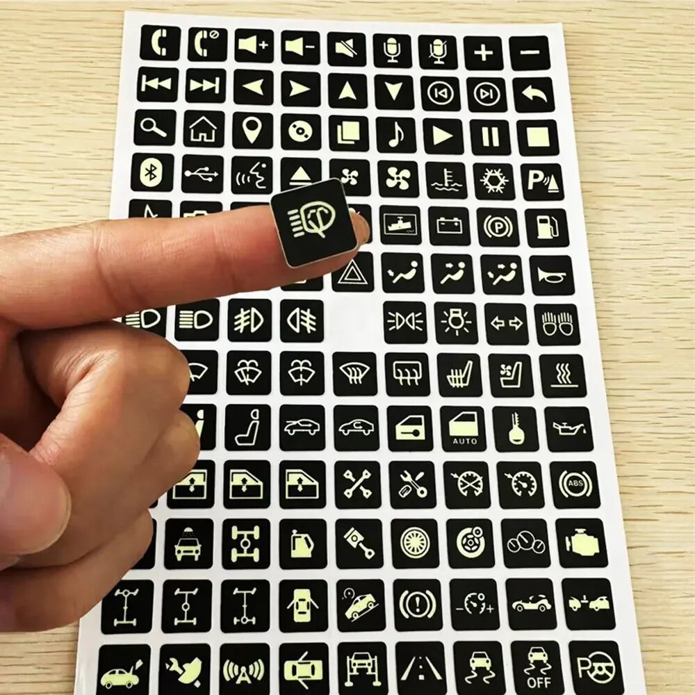 Светящаяся автомобильная наклейка на кулисный переключатель, наклейка на цепь, наклейка на кнопку приборной панели автомобиля, универсальная наклейка для украшения интерьера грузовика