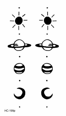 Переводная водяная Татуировка Минималистичная маленькая sun moon тату боди арт водонепроницаемые временные фальшивые татуировки для мужчин и женщин 10,5*6 см