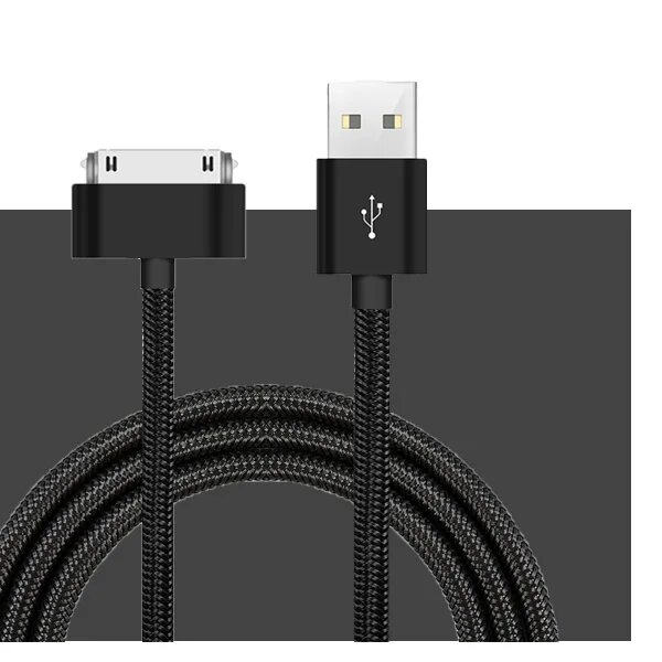 USB-кабель SUPTEC для iPhone 4, USB-кабель в нейлоновой оплетке для быстрой зарядки, 30 контактов, для iPad 1, 2, 3, iPod Nano, шнур для передачи данных