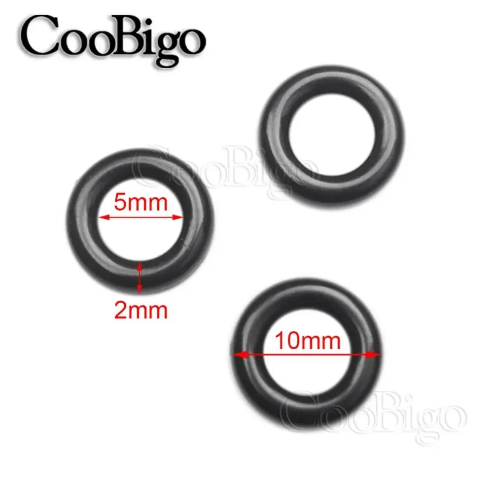 Пластиковые кольца CooBigo для рукоделия 5/20 шт. Черный, 20 pcs, 5mm