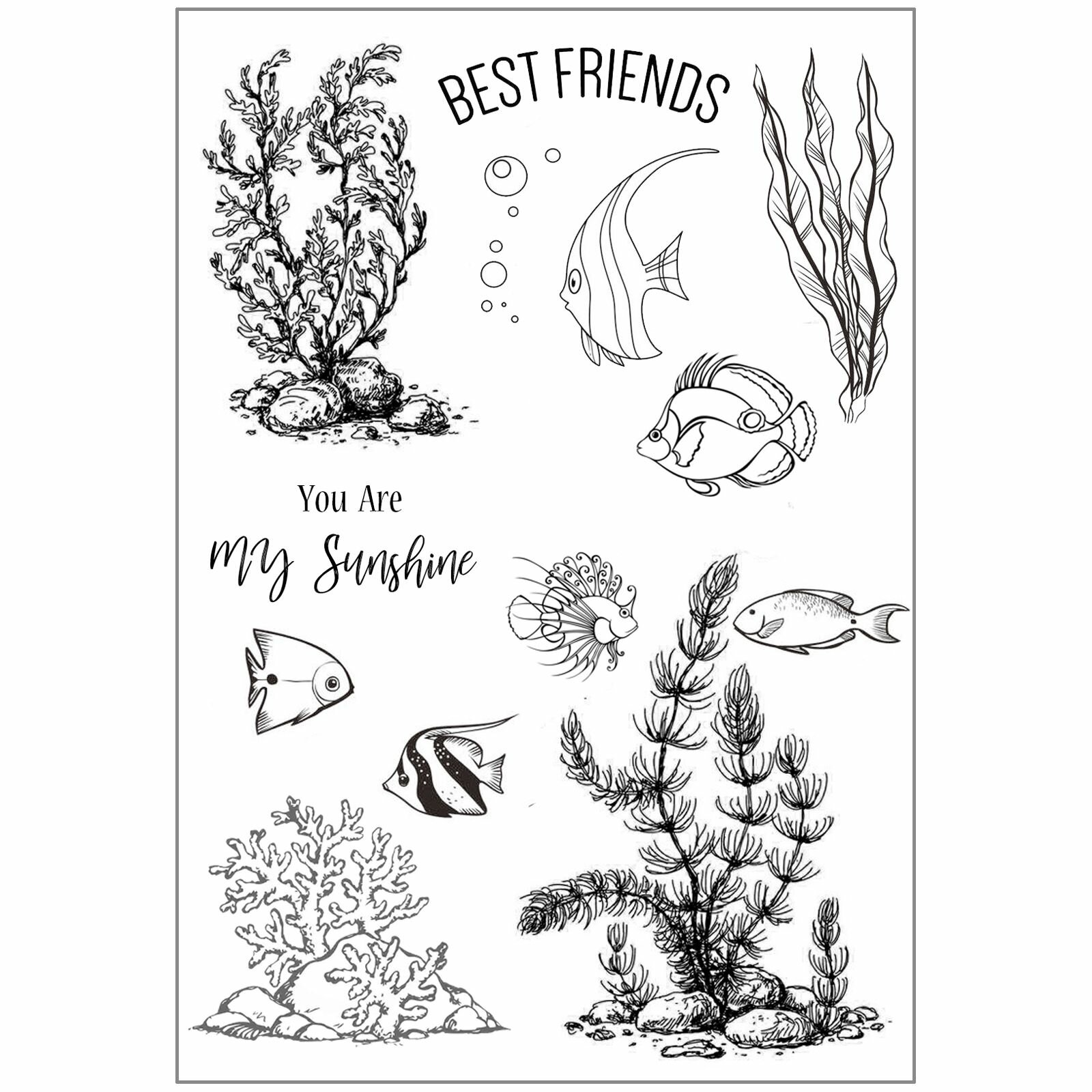 Прозрачный силиконовый штамп Мультяшные животные для детского творчества