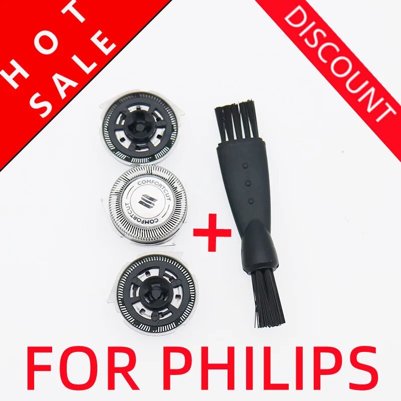 3 шт, сменные лезвия для бритвы, сменные головки для бритья Philips HQ7320 HQ7300 HQ7290 HQ7280 HQ7260 HQ7240 HQ7140 HQ7120 HQ7100