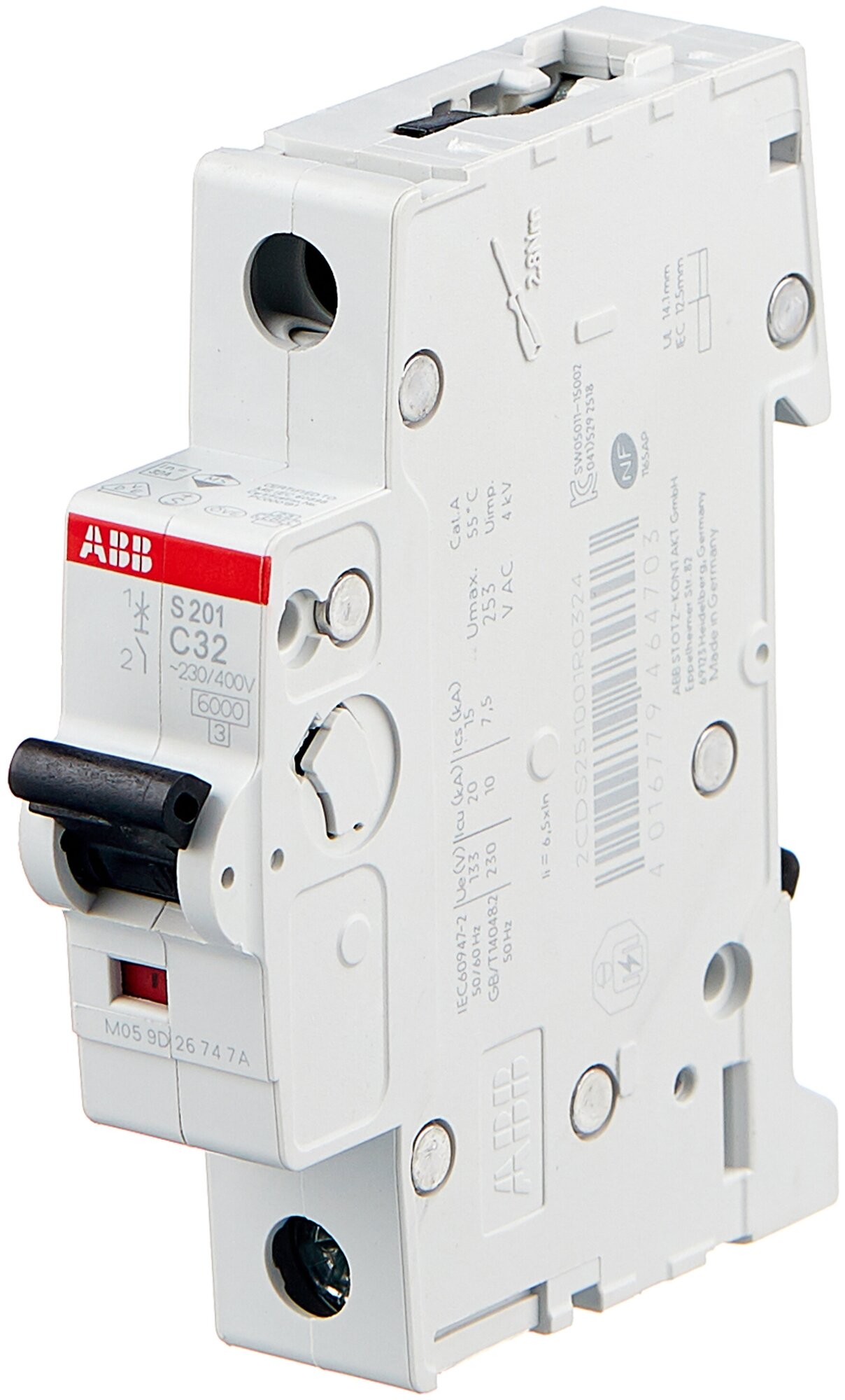 ABB S201 Автоматический выключатель 1P 32А (С) 6kA 2CDS251001R0324