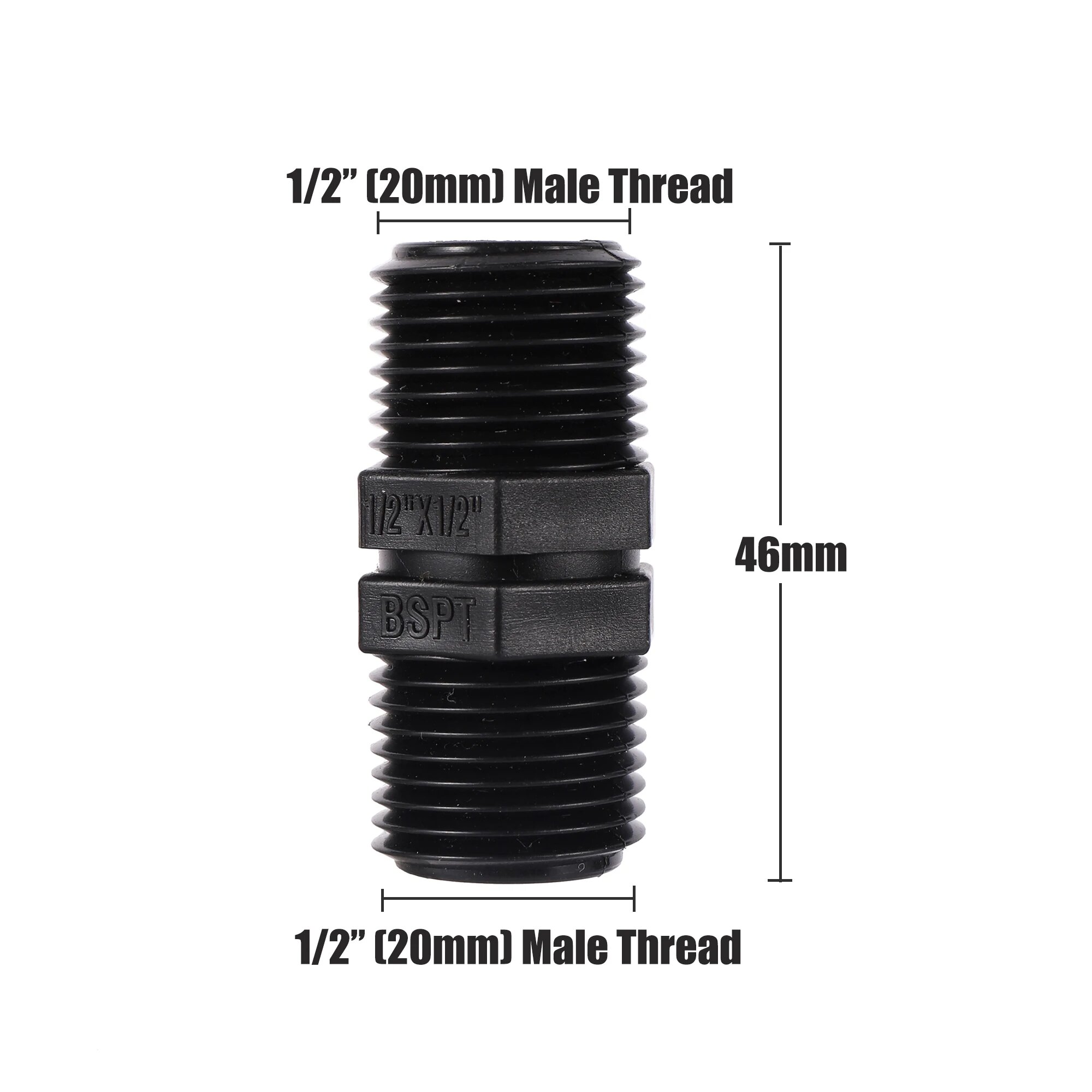 Пластиковый адаптер резьбы BSP для садового водопровода Adhere To Fly 1I2 inch