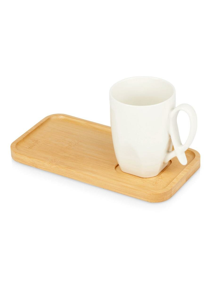 Чайная пара с бамбуковым блюдцем «Deny»