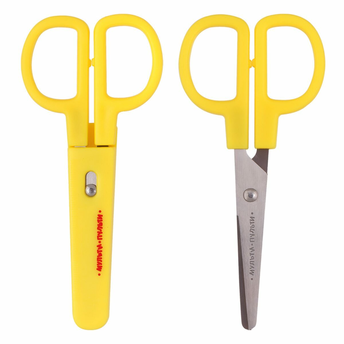 Ножницы детские Мульти-Пульти "Приключения Енота", 135мм, закругленные, в футляре (MS_11135), 12шт.