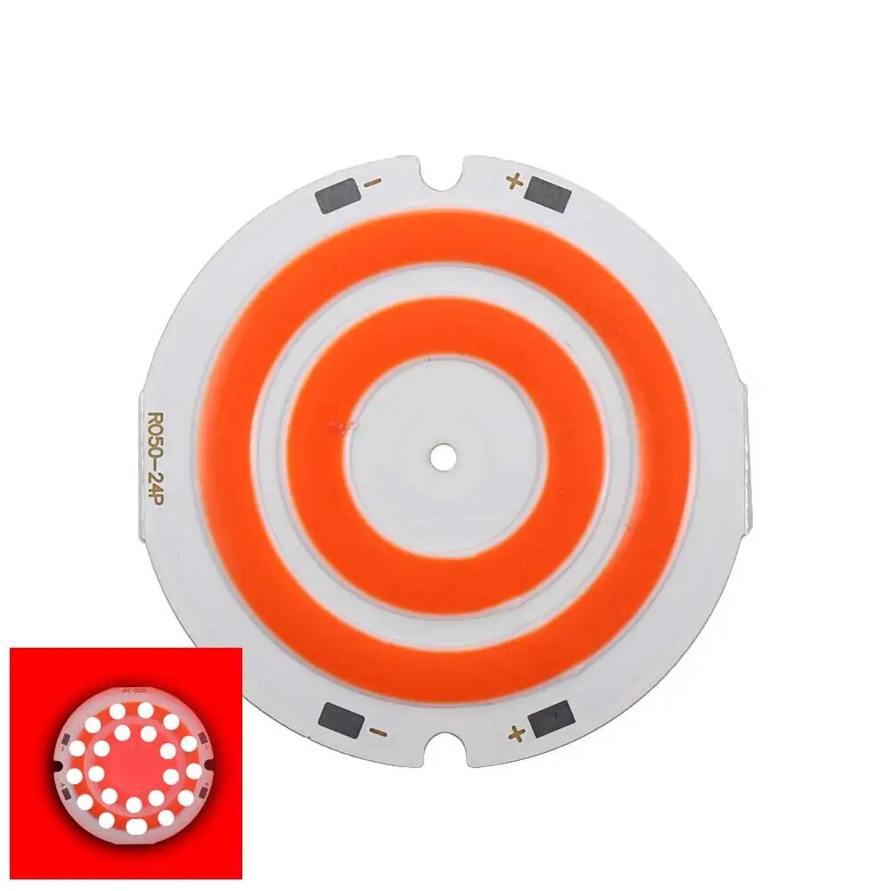 Светодиодная лампа COB red light 50 мм