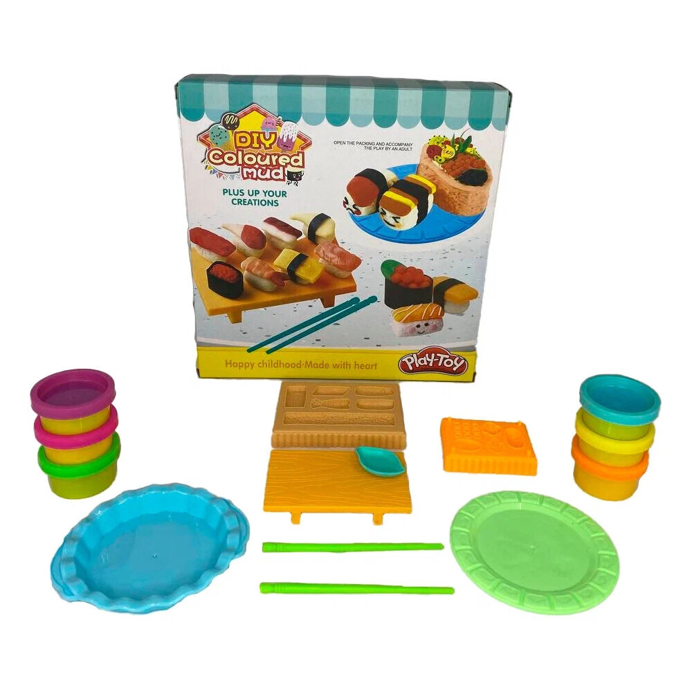 Набор для лепки из пластилина Суши, Развивающая игра для детей