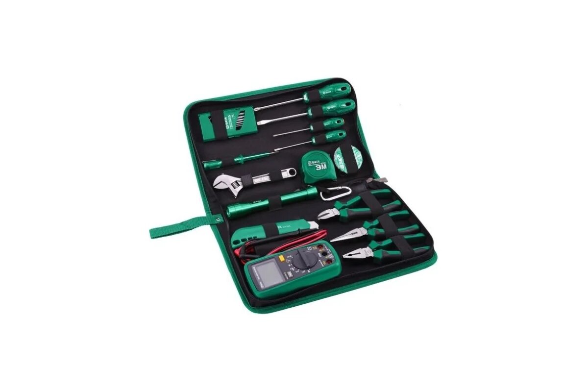 Sata Инструмент (набор) 21пр. для электротехнических работ, чехол 03790