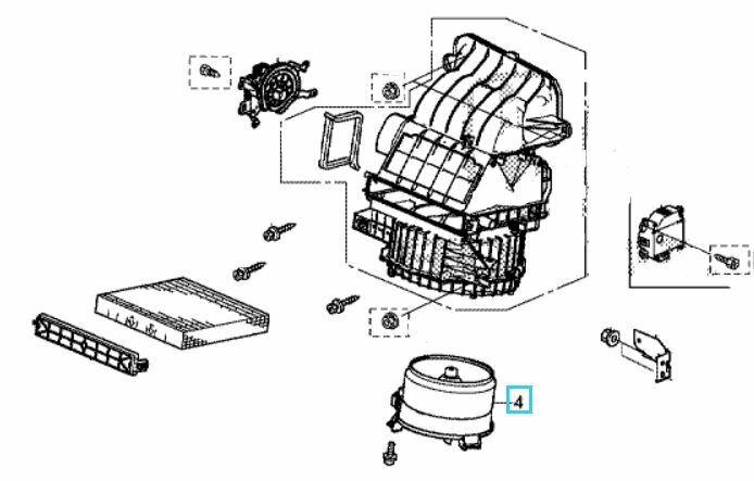 Двигатель в сборе, вентилятор (Оригинал)