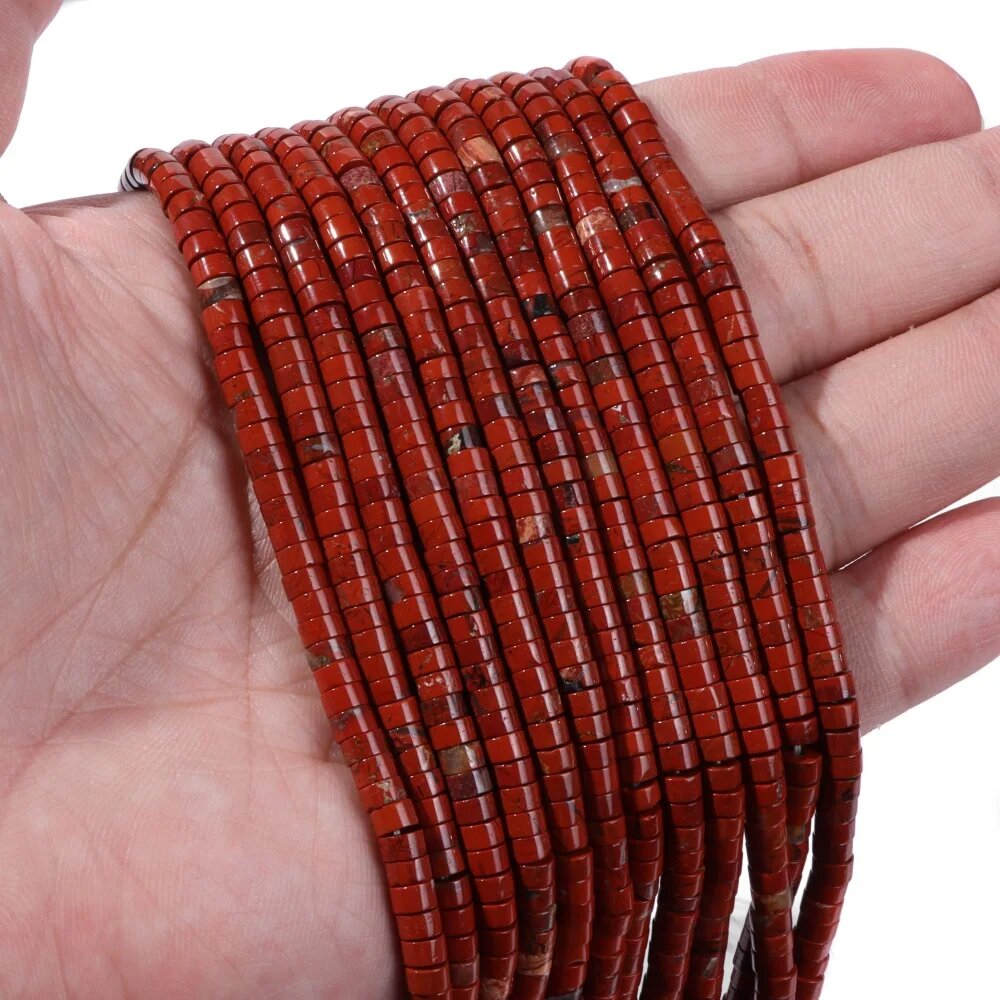 Бусины из розового камня RISYF 2x4 мм 2x4mm150-160pcs, NO.6 Red Stone