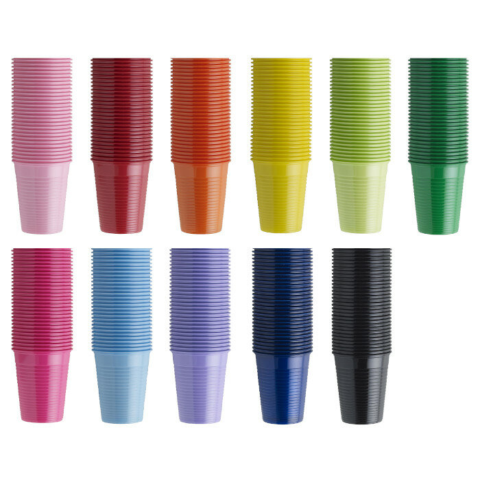 Стаканчики одноразовые пластиковые Monoart 200 мл (Розовый, 100 шт)