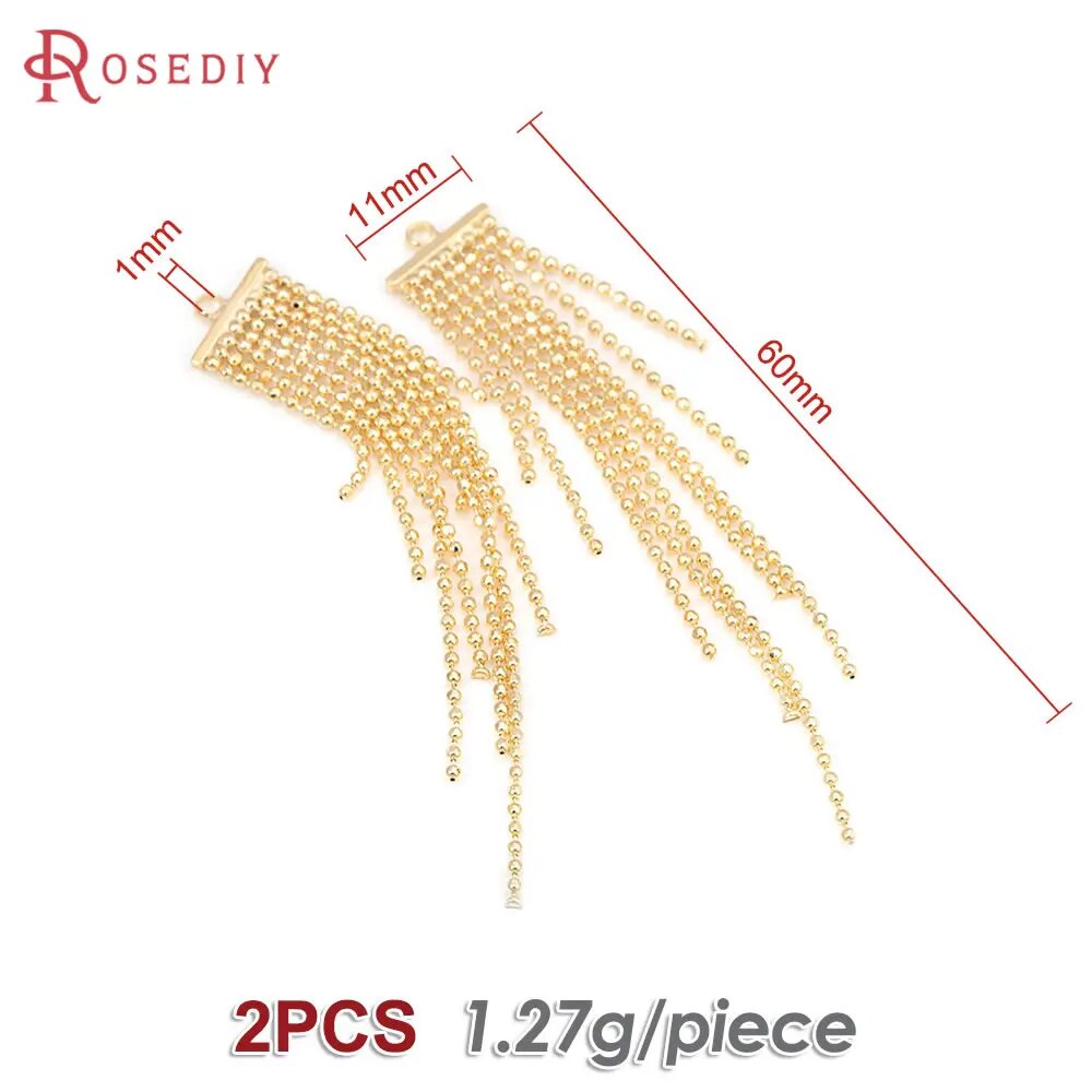 Комплект для изготовления сережек Rosediy 48190-18K Gold Color