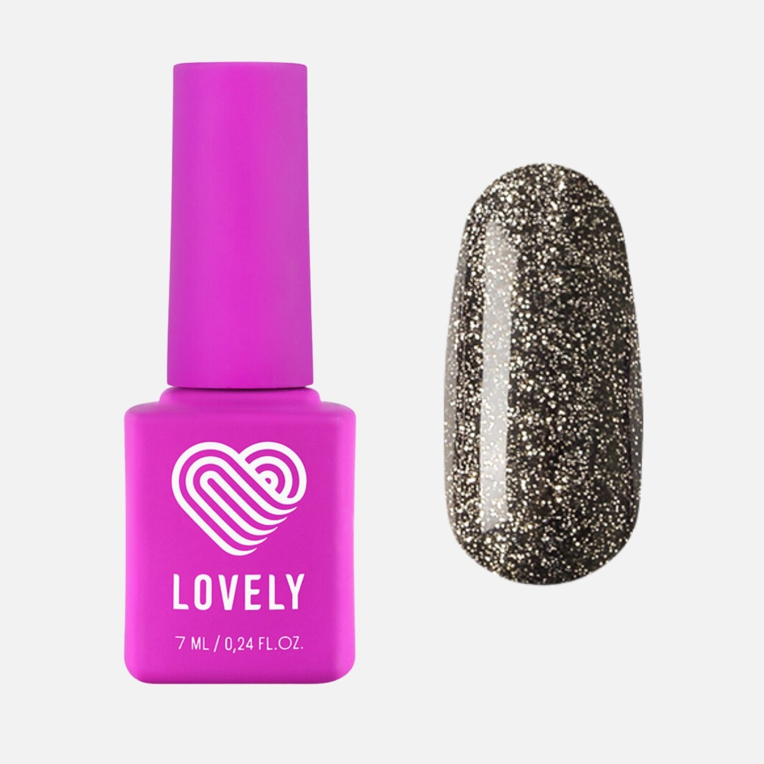 Гель-лак Lovely Jewel оттенок черного бриллианта 7 мл