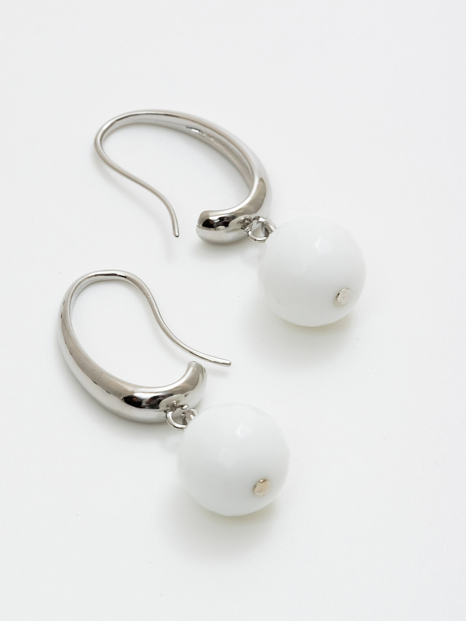 Серьги с подвесками, агат