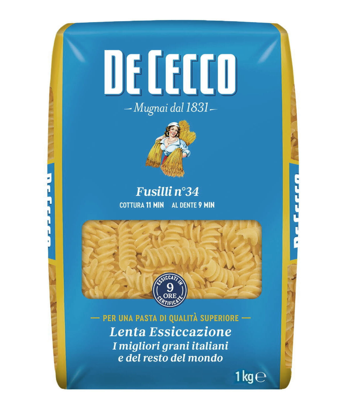 Паста De Cecco №34 Фузилли, Италия, 1 кг