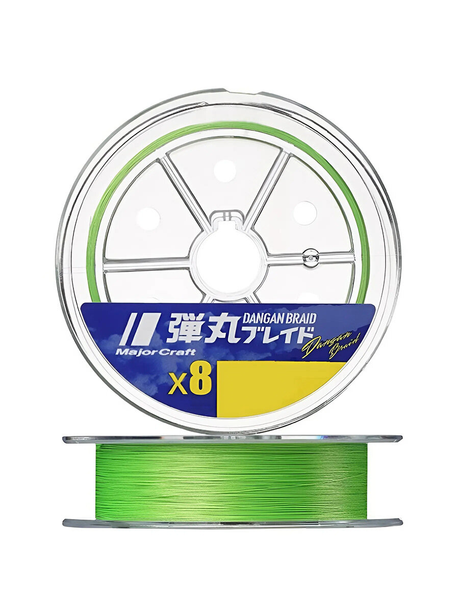 Плетеный шнур для рыбалки Major Craft Dangan Braid 200m X8 (зеленый) DB8-200/1.2GR