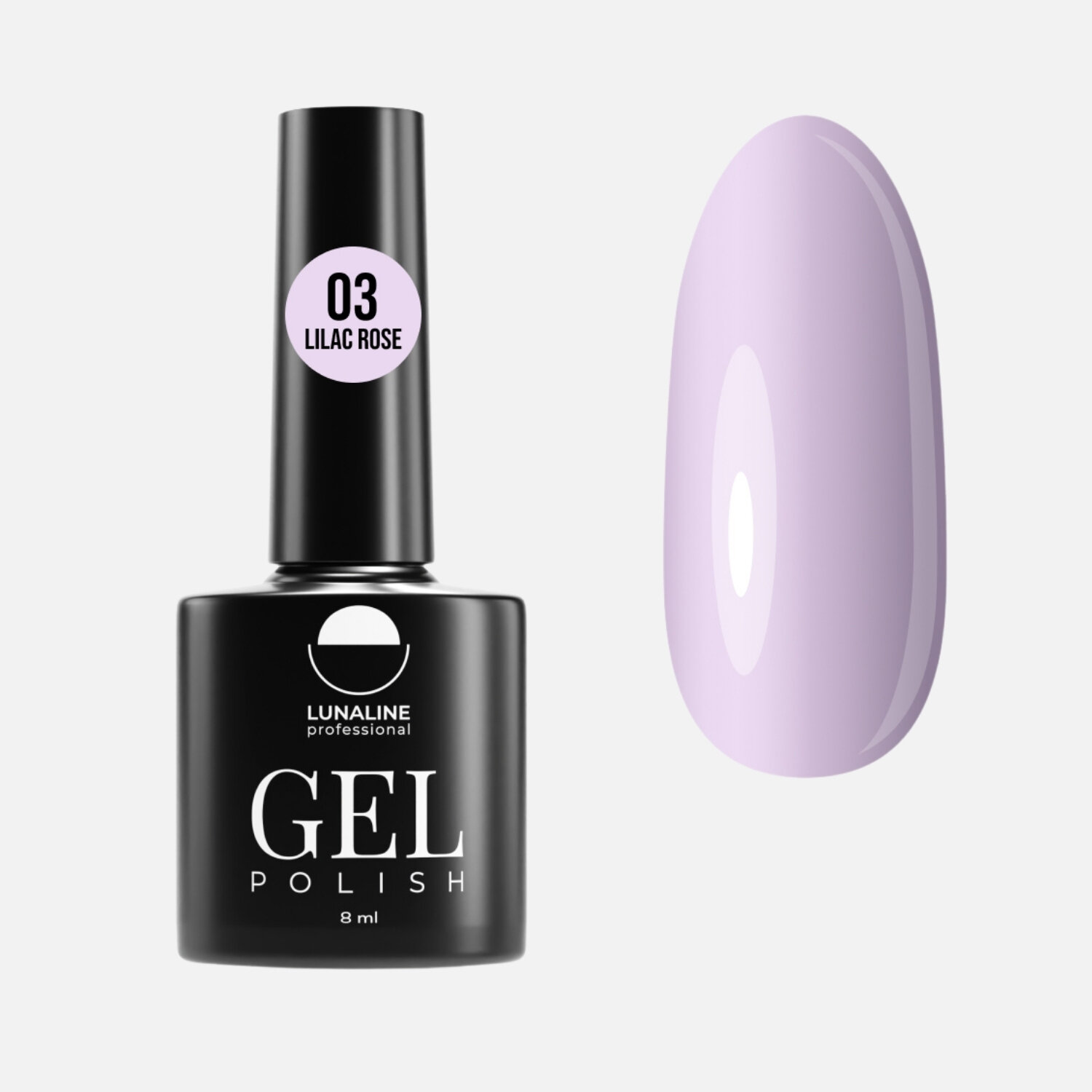 Гель-лак LunaLine Сиреневая Роза №03 8 мл коллекция Lilac Rose