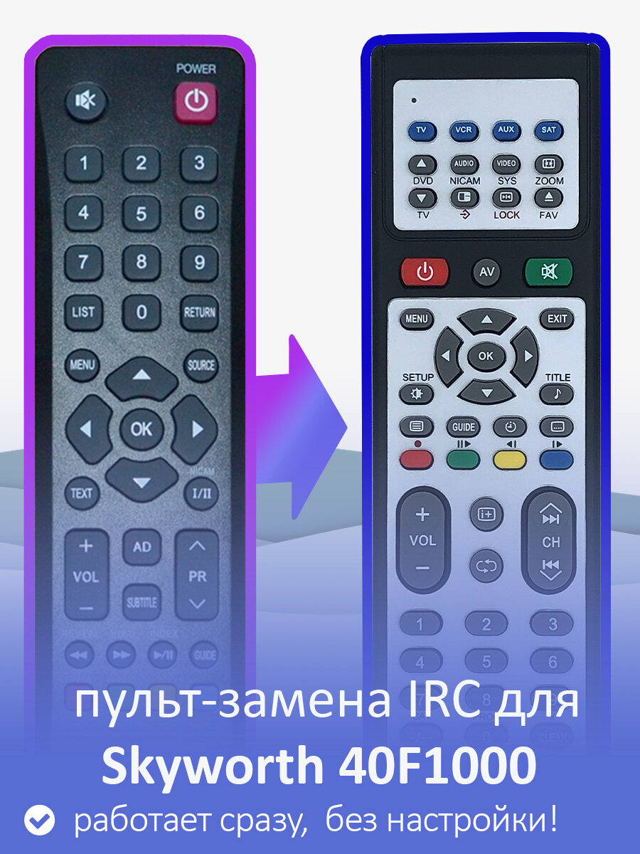 Пульт-замена для Skyworth 40F1000