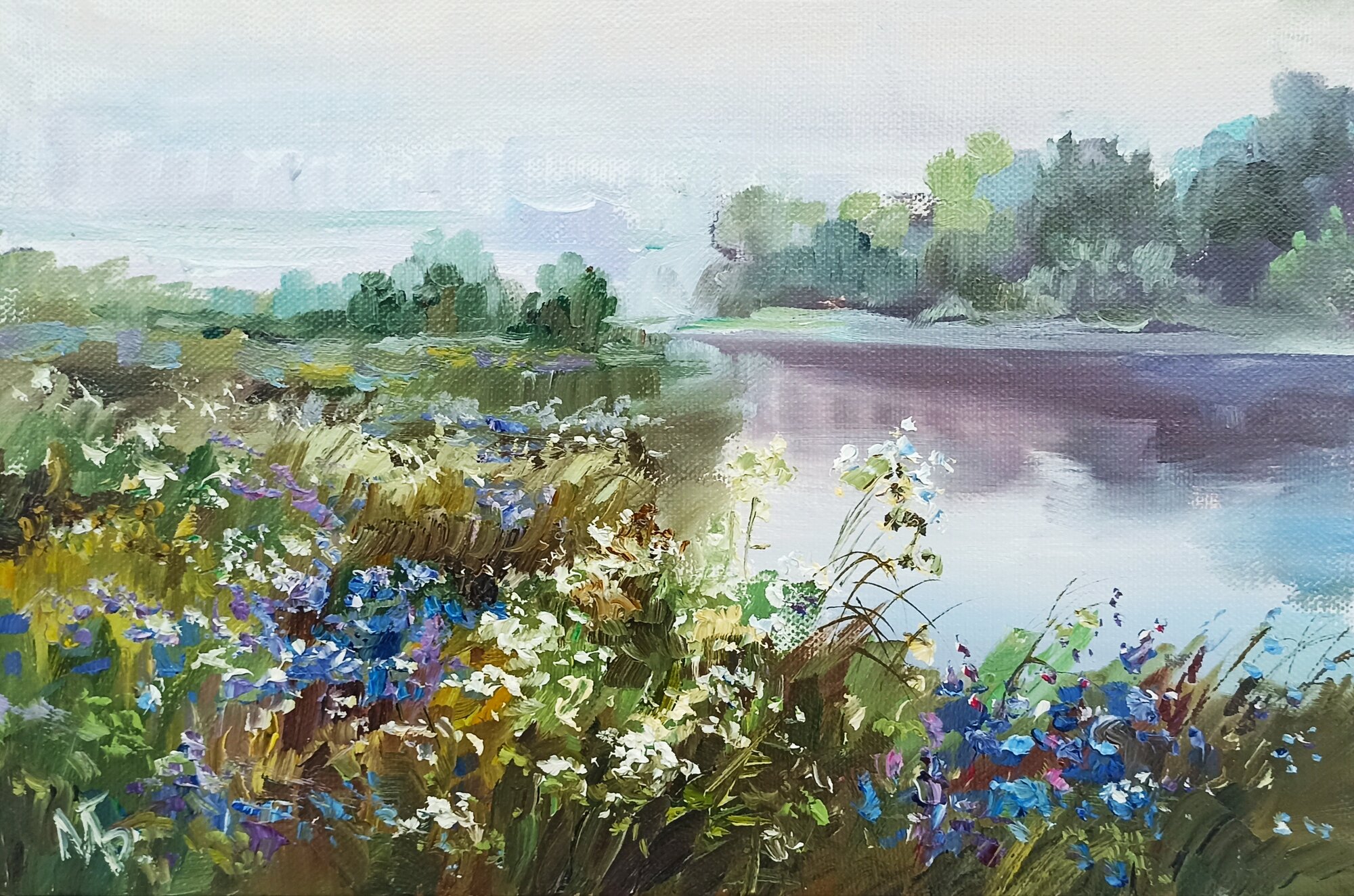 Серия Импрессионизм. Лето. Картина масло/холст. 100% ручная работа, 100% живопись. Худ. Мастерская Грëзы. 20х30 см.