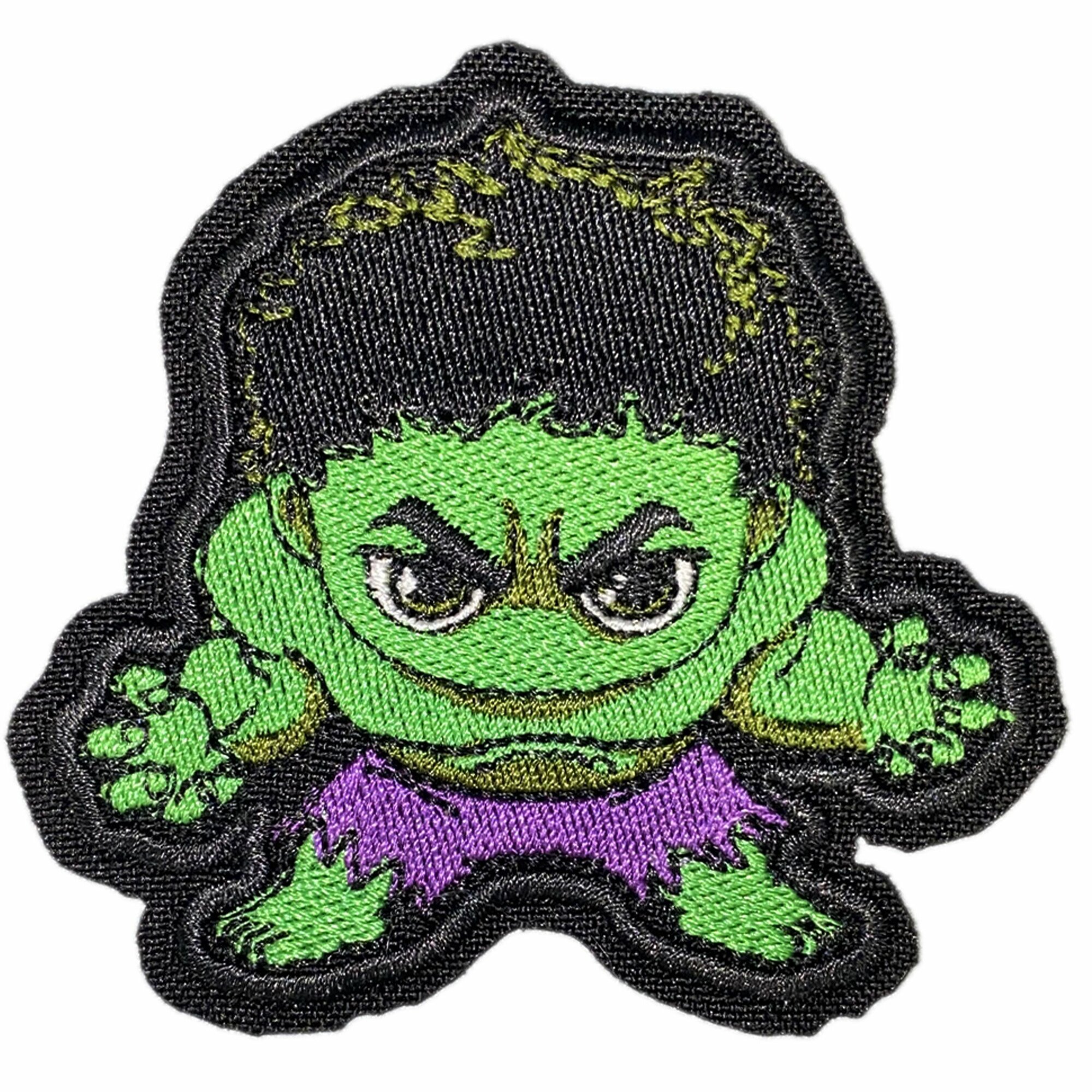 Нашивка, шеврон, патч (patch) Халк Чиби, размер 7,5*6,5 см, 1 шт.