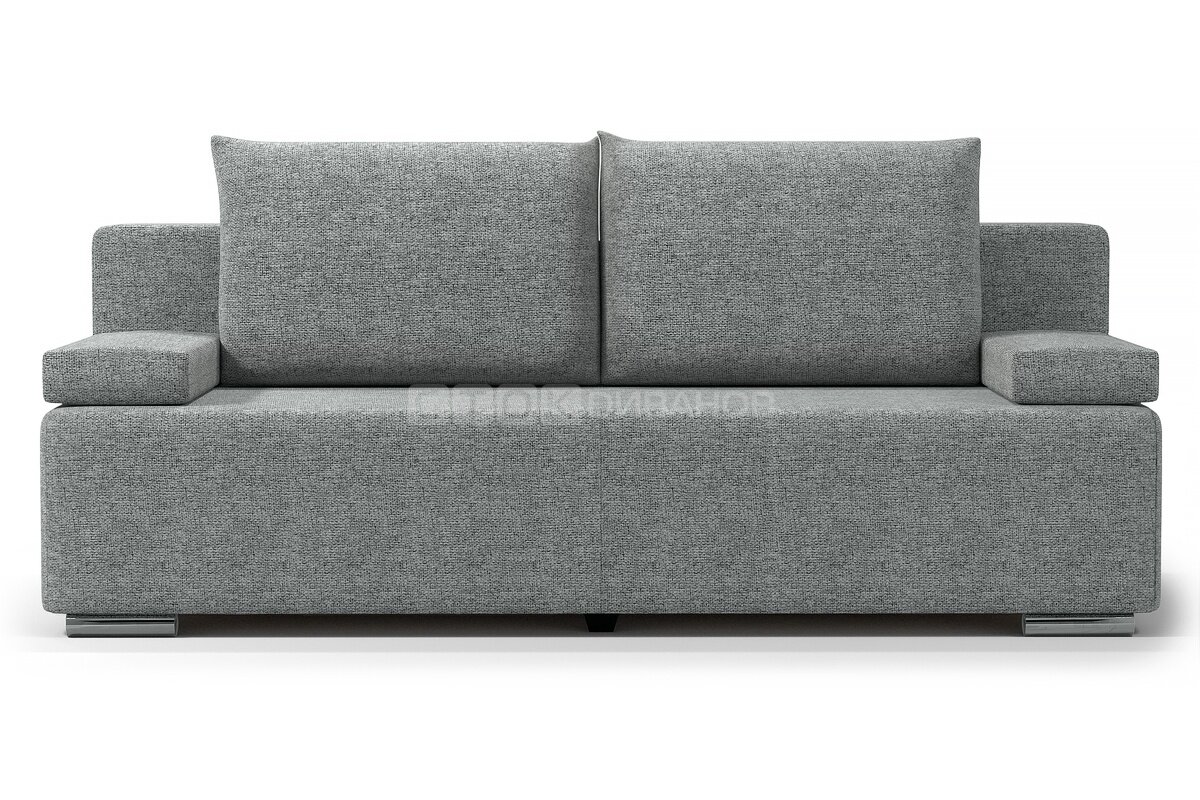 Диван Сток Диванов Плэй Fondue серый 210 см, механизм еврокнижка, с ящиком для хранения