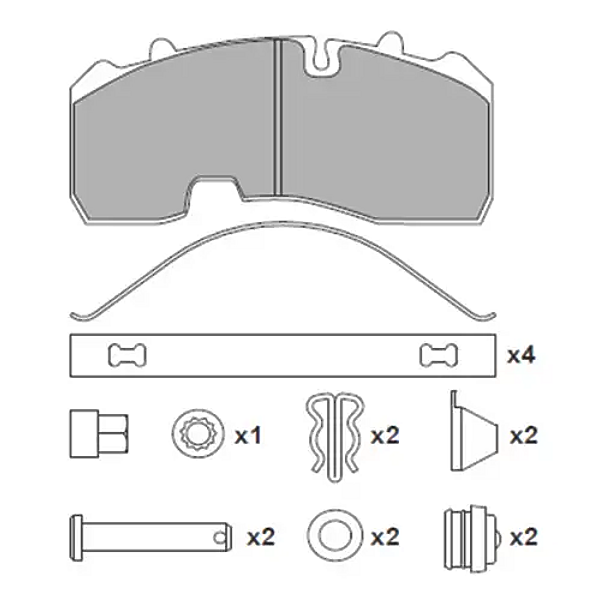 WUHLERMANN 31010005 колодки тормозные wva29165 / 29268 / 29215 c р / к, зад дисковый тормоз knorr sb / sn-6\ bpw /