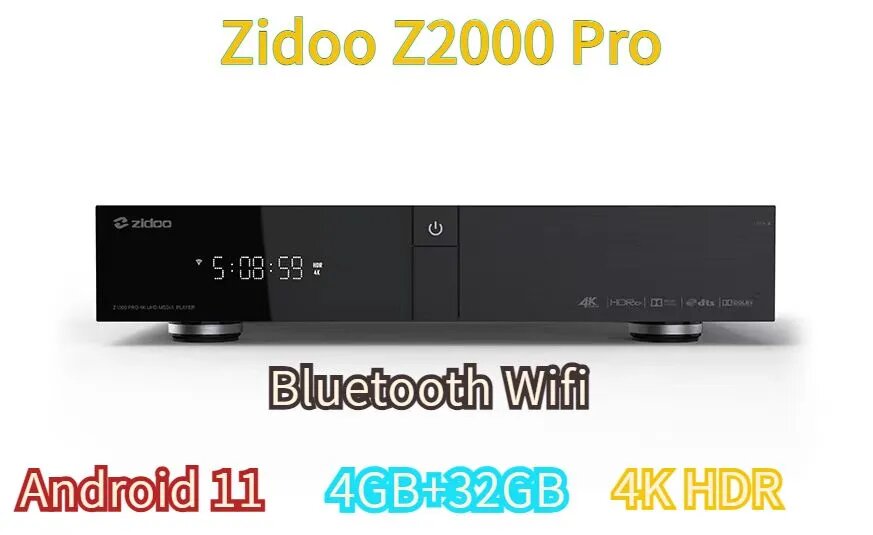 Zidoo Z2000 PRO UHD 4K Blu-ray Hard Disk Player hdmi2.1 Dolby 3D Atmos Домашний кинотеатр