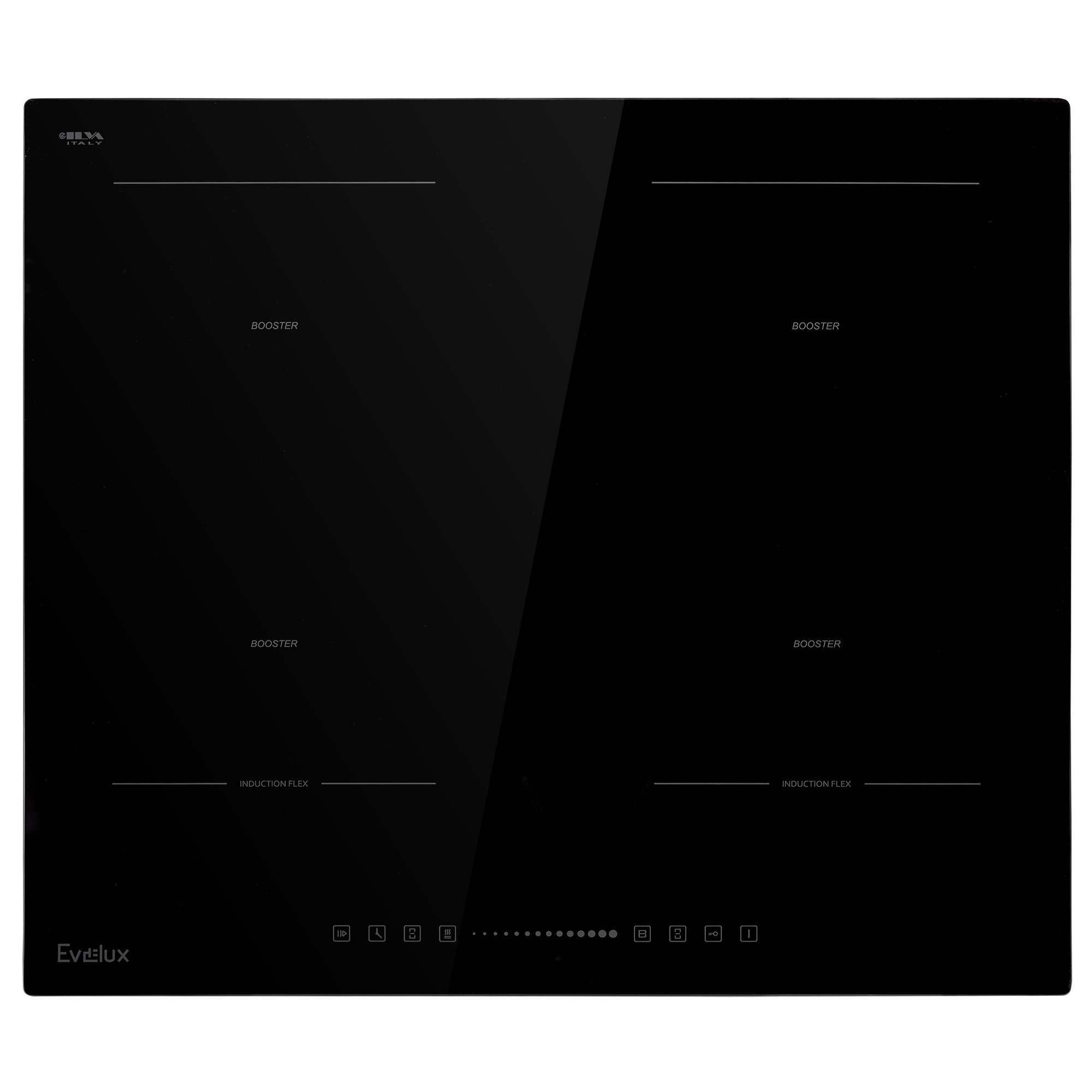 Индукционная варочная панель Evelux EHI 6448 ширина 60 см, сенсорное управление, черный