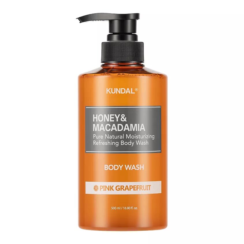 KUNDAL Гель для душа Розовый грейпфрут Honey & Macadamia Body Wash, 500 мл