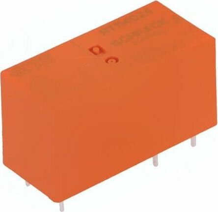Реле TE Connectivity RT114024 Реле электромагнитное SPDT Uобмотки 24ВDC 12A/250ВAC 1,44кОм 1шт