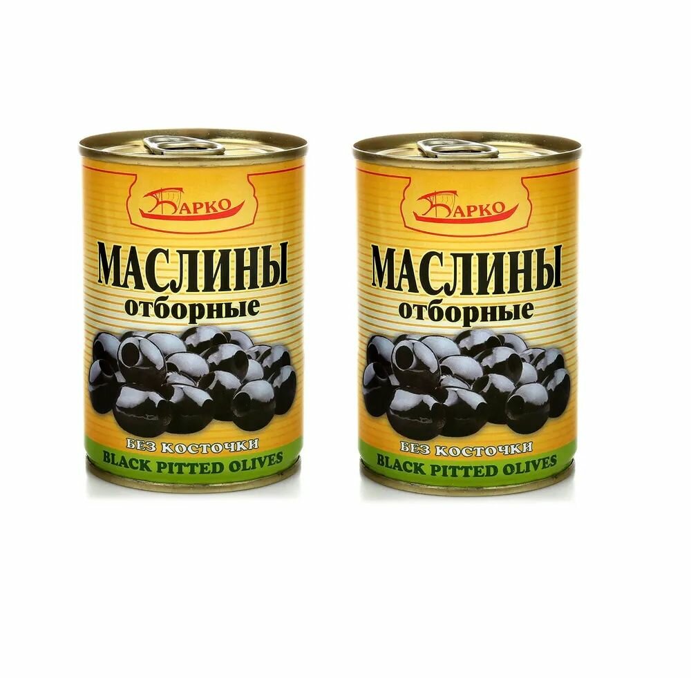 Барко Маслины отборные без косточек, 300 мл х 2 шт