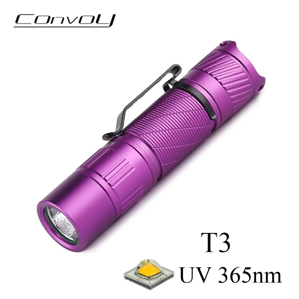 УФ-фонарик Convoy T3 фиолетовый ZWB2 filter, No battery