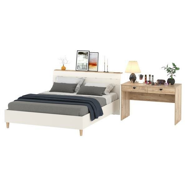 Муссон Кровать 11.41 + ортопед + Бостон 12.69, цвет дуб эндгрейн элегантный, сп. м. 1600х2000 мм, б/м