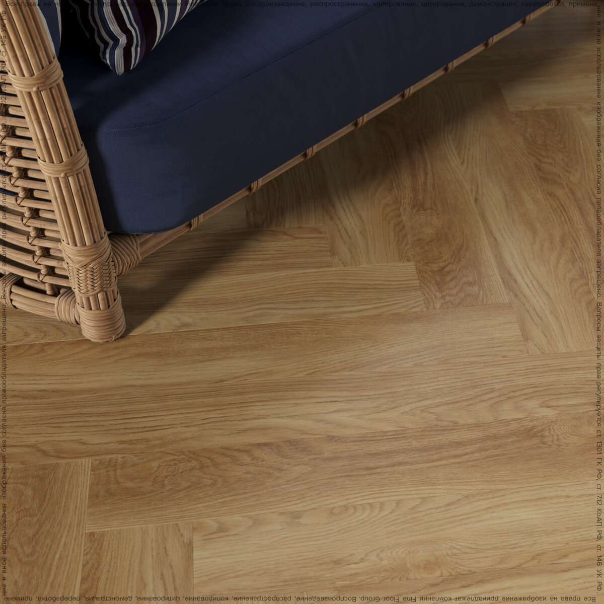 Кварц-виниловая плитка Fine Flex FX-WOOD Дуб Тигирек FX-107 F, 42 класс, 2.2 мм, клеевой