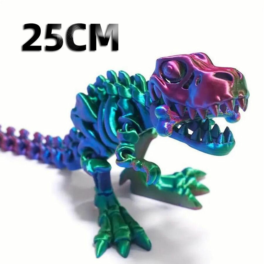 Игрушечный динозавр с 3D-печатью, Подвижная фигурка Антистресс Игрушка для купания -25cm